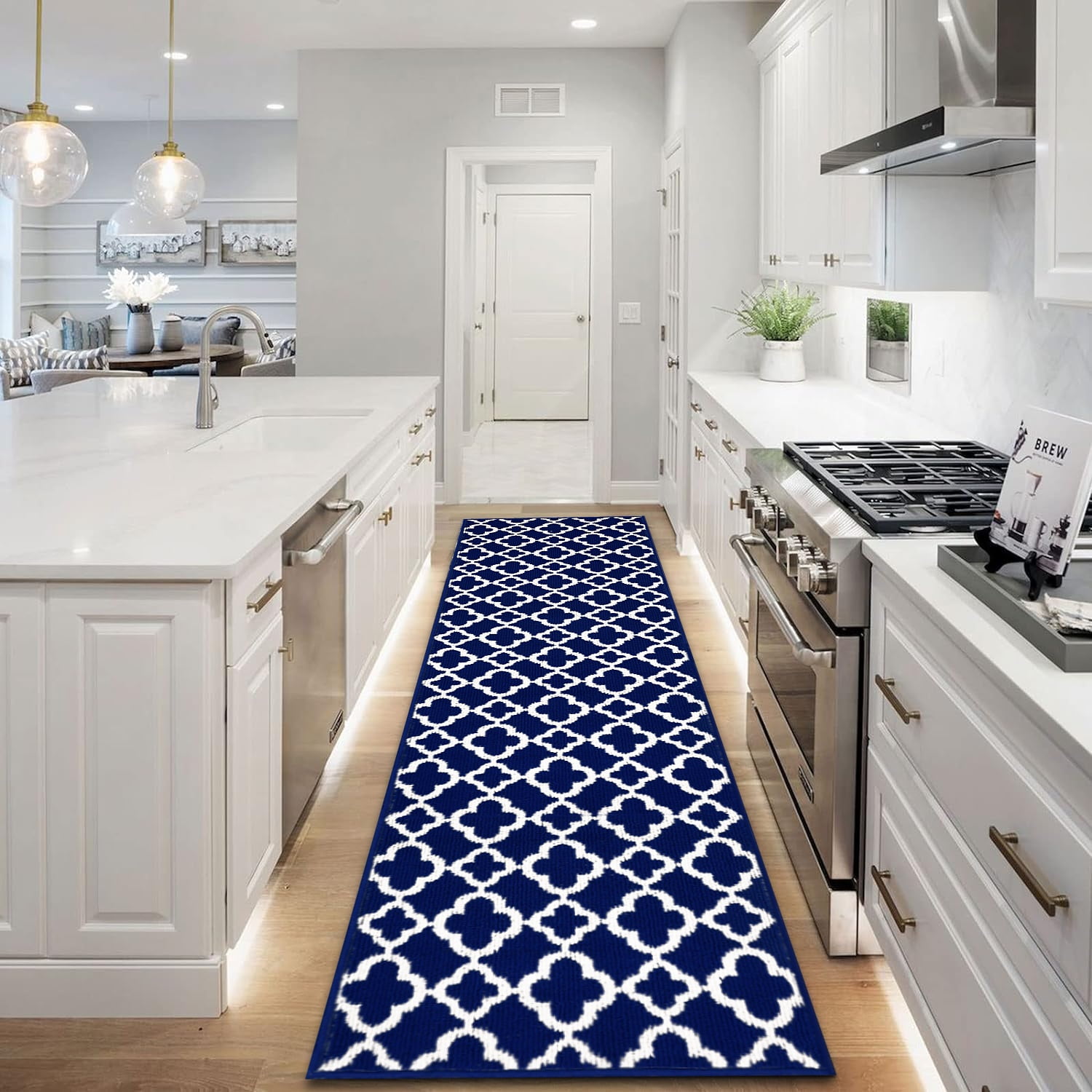 Yamaziot 2'x8' Utility Runner Rug, Washable Rug with Rubber Backing ...