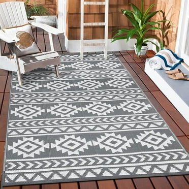5x7 Water Resistant, Indoor Outdoor Rugs for Patios, Front Door Entry ...