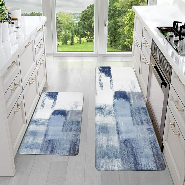 "Yamaziot 2-Piece Kitchen Rugs Set, Anti Fatigue, Non Slip, PVC ...