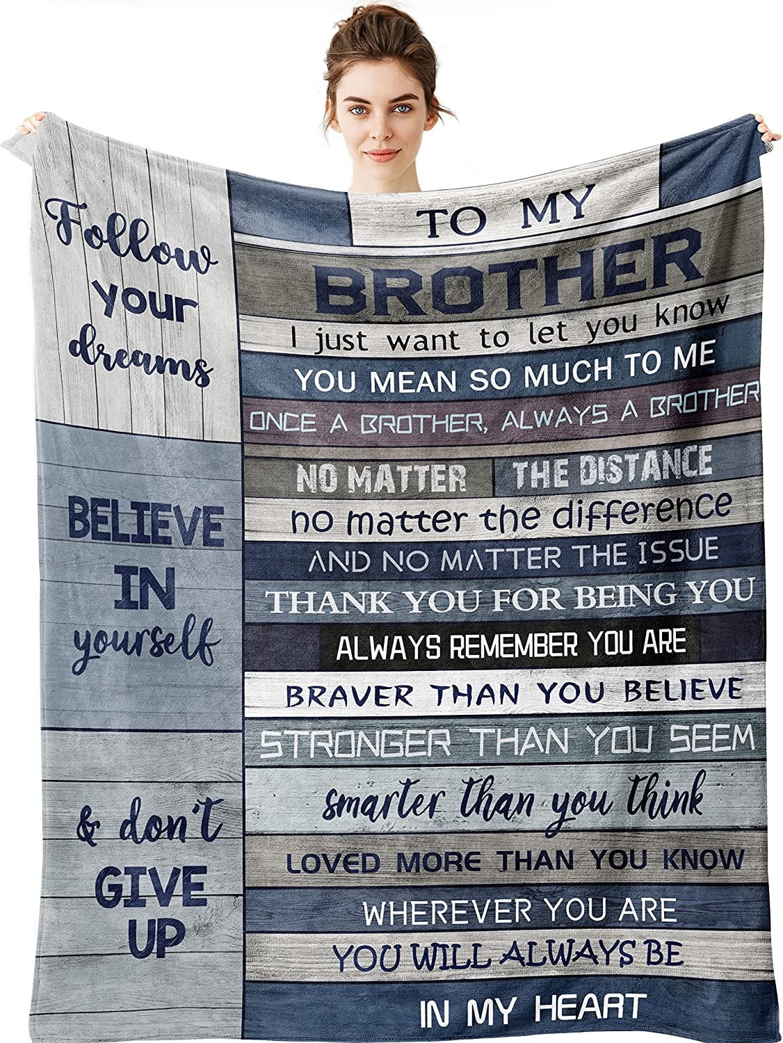 Yamco Big Brother Gift Blanket - Brother Gifts - Gifts for Older Brother - Funny Brother Gifts ...