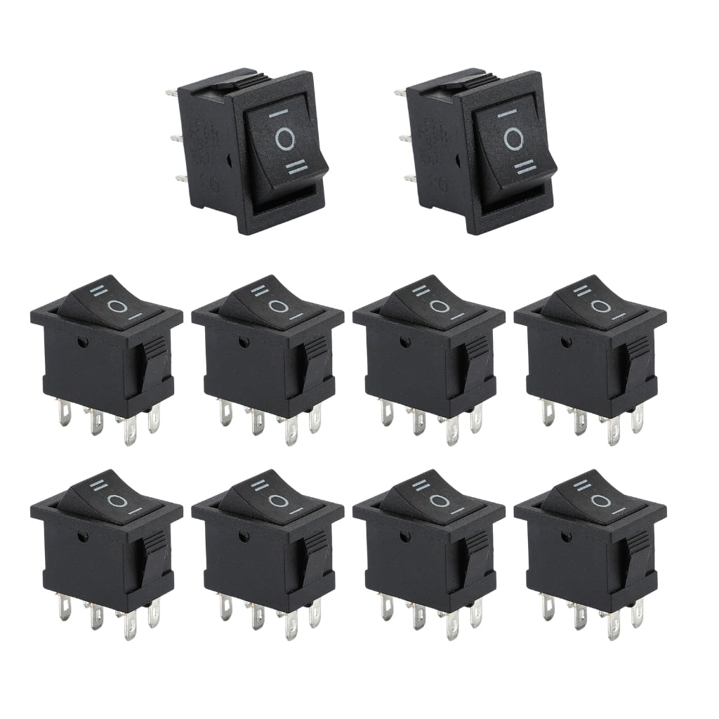 Yammee 1/4/10Pcs 6 Pin Toggle Switches 250V 6A 125V 10A Rocker Switches ...