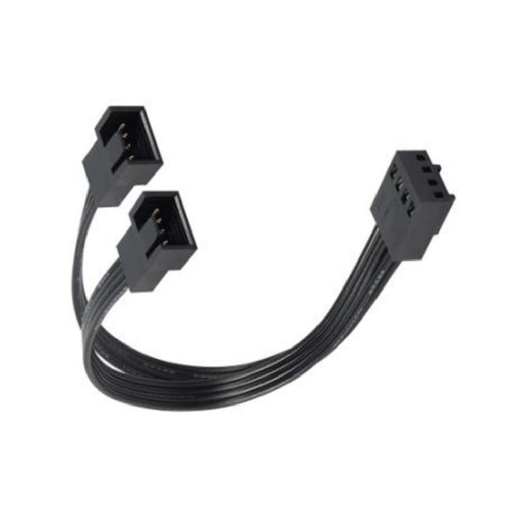 Yammee 1 to 2 Way Y-Splitter Sleeved 4-Pin PWM Connectors Fan Extension ...