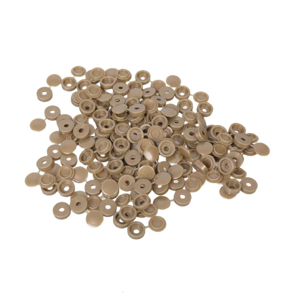 Yammee 100Pcs Plastic Screw Decorative Cover Crosses Screw Folding Cap ...