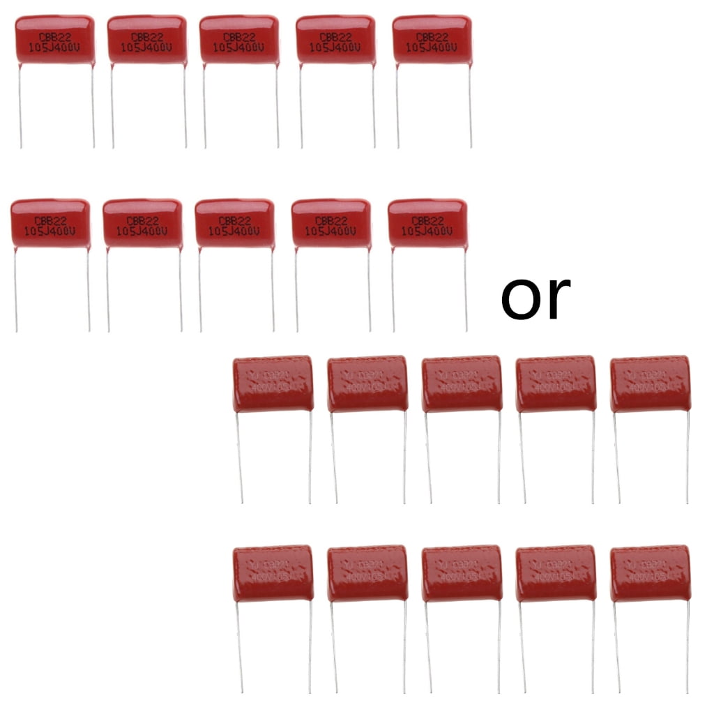 Yammee 10Pcs CBB22 105J 400V Metallized Film Capacitors 1UF P20mm Thin ...
