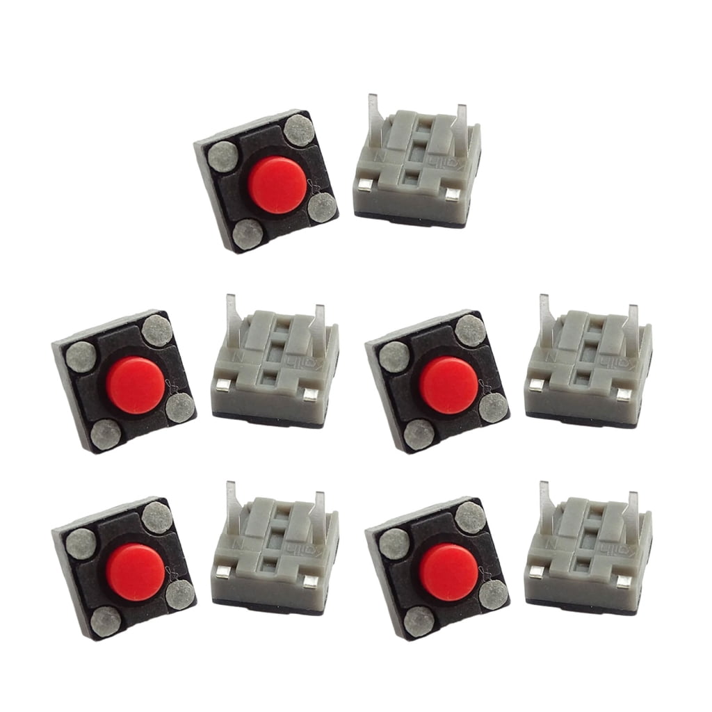 Yammee 10Pcs Mute Mouse Microswitches 6x6x4.3mm Mouse Microswitches ...