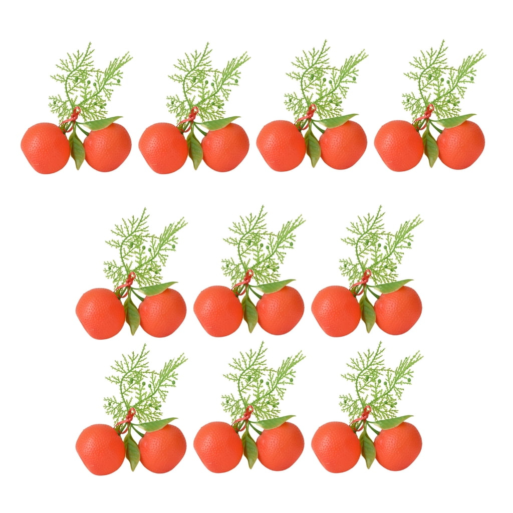 Yammee 10Pieces Simulation Orange Model with Leaf Realistic Artificial ...