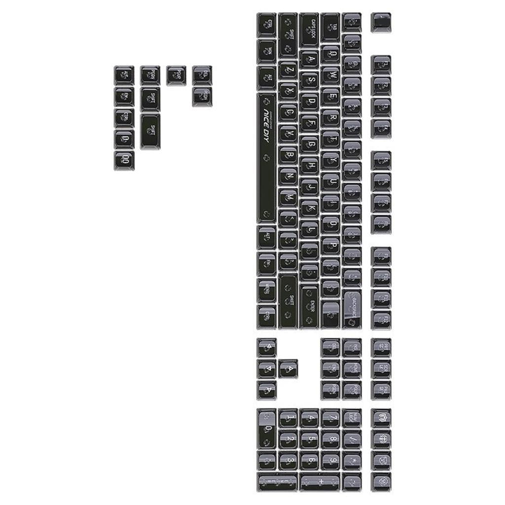 Yammee 132Keys Crystal Translucents Keycaps MDA Profile Keyboards ...