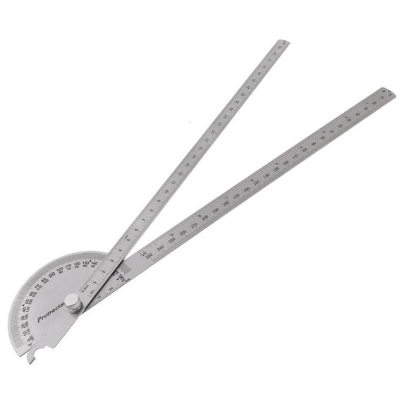 Yammee 180 Degrees Cursor Universal Angle Ruler Bevel Protractor Angle ...