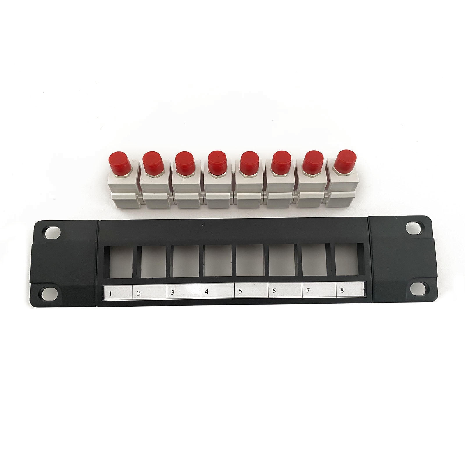 Yammee 19in Rackmount or Wall Mount 8 Port Network Patch Panel (for FC ...