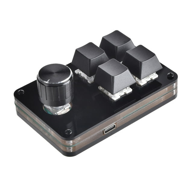 Yammee 2/3/4/5 Key Macro Programmable Keyboard Mini Mechanical Gaming Macro Keyboard 1 Knob ...