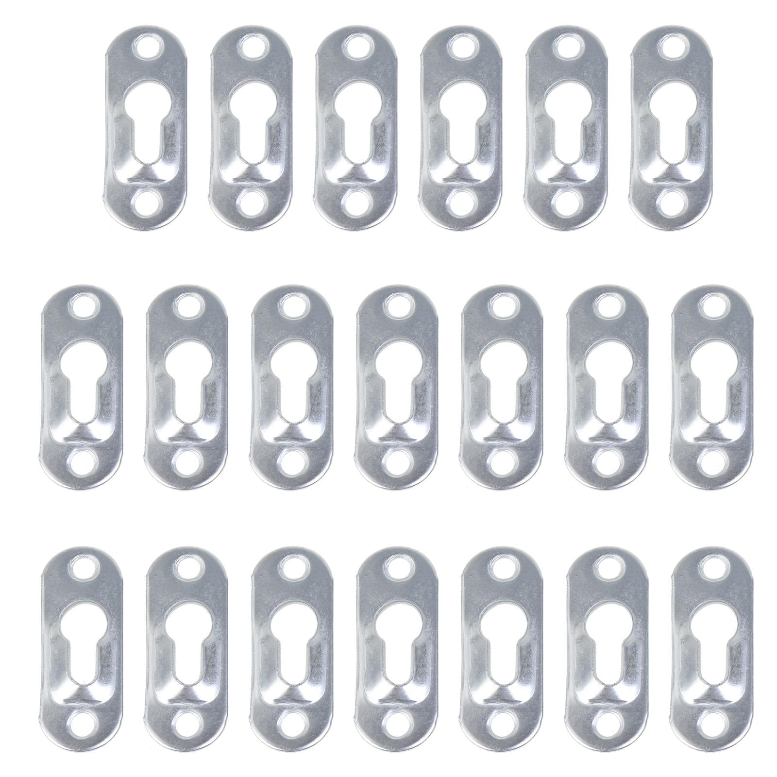 Yammee 20 Pcs Metal Hanging Fasteners Single Keyhole Hangers Furniture ...