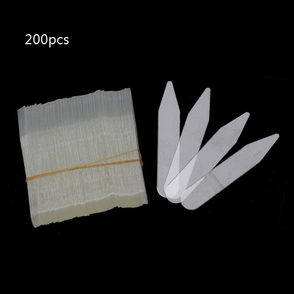 Yammee 200Pcs Collar Support Collar Insert Matte Clear For Dress Shirt ...