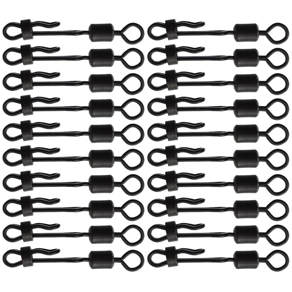 Yammee 20Pcs Carp Rolling Swivels With Lock Snap Rolling Barrels ...
