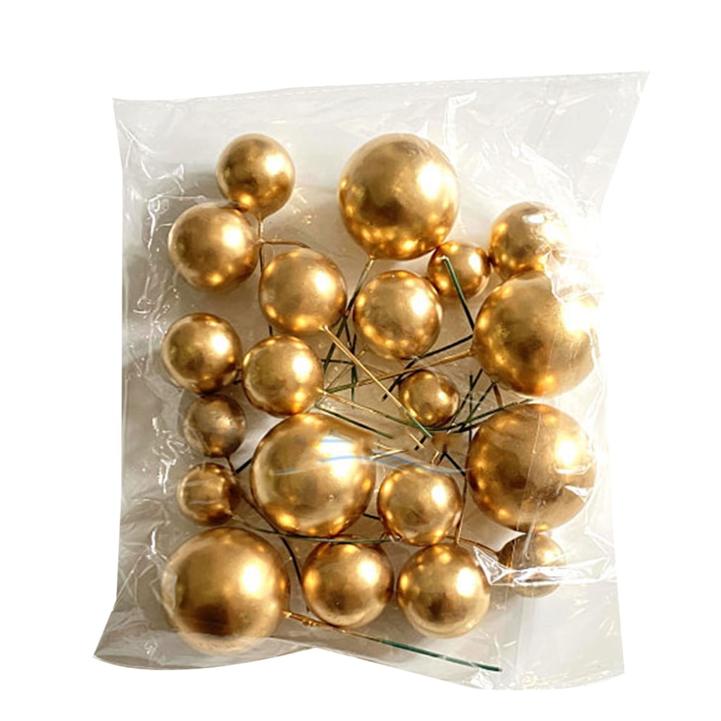 Yammee 20pcs Cake Topper Ball Shaped Cake Insert DIY Cupcake Toppers ...