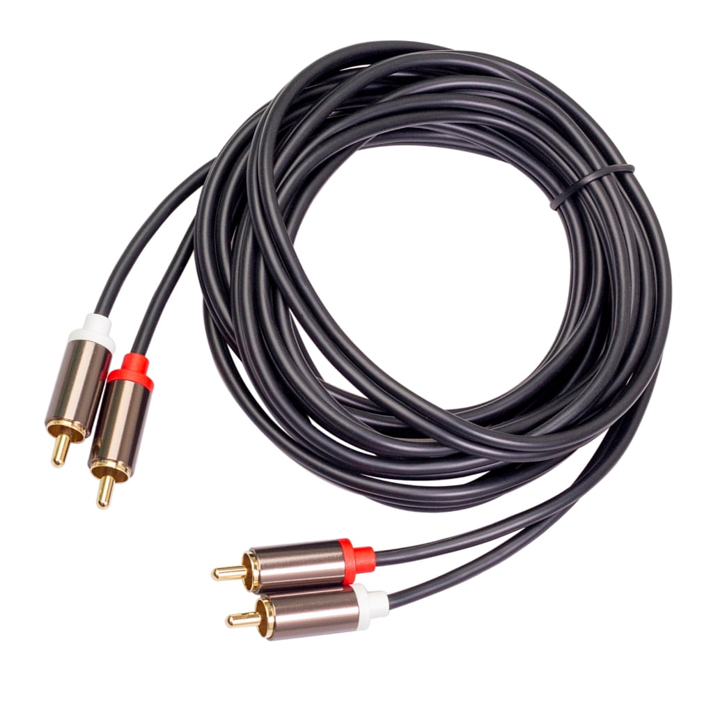 Yammee 2RCA AUX Cable Male to Male Connectors Wire Line Auxiliary Cord for TV Box - Walmart.com