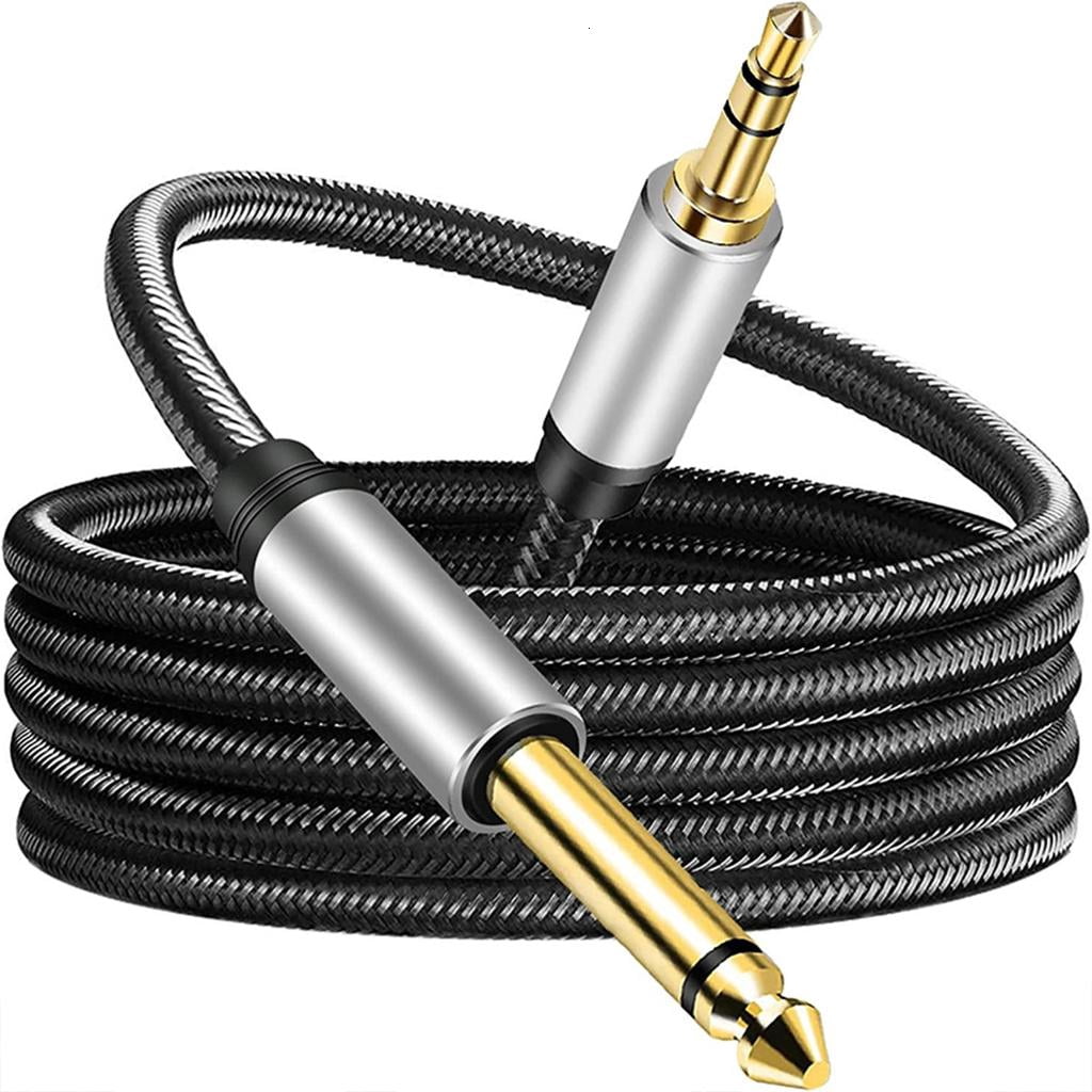 Yammee 3.5mm TRS to 6.5mm TS Large Two Core Stereo- Audio Cable Male to ...