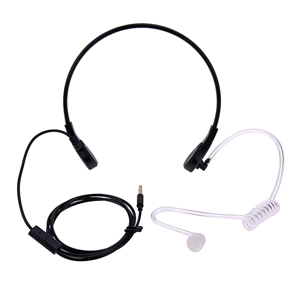 Yammee 3.5mm Throat MIC Headset Covert Acoustic Tube FBI Earphone for ...