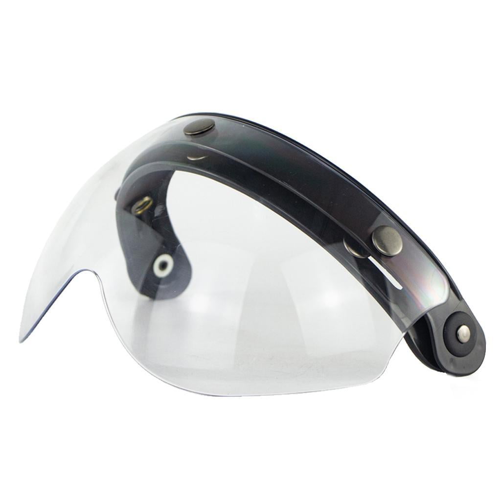 Yammee 3-Snap Flip Up Down Motorcycle Visor Shield Lens for Open Face ...