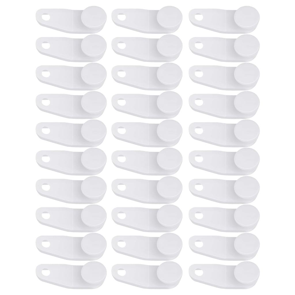 Yammee 30/60Pcs Curtain Accessories Pack White Traverses Rod Slides ...