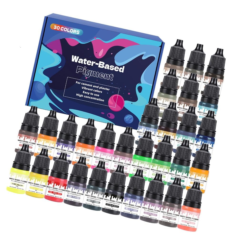 Yammee 30 Colors 5ml Water Based Pigment Dye Set For Cement Gypsum ...