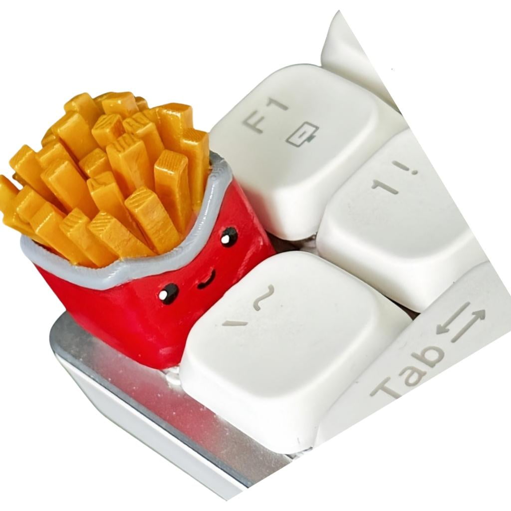 Yammee Resin Food Keycaps Realistic Burger Fries Hotdog Designs For ...