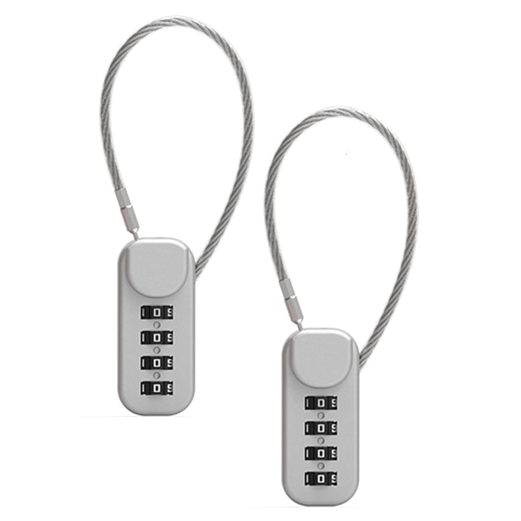 Yammee 4 Digit Combination Code Number Lock with Spring Coil Wire Rope ...