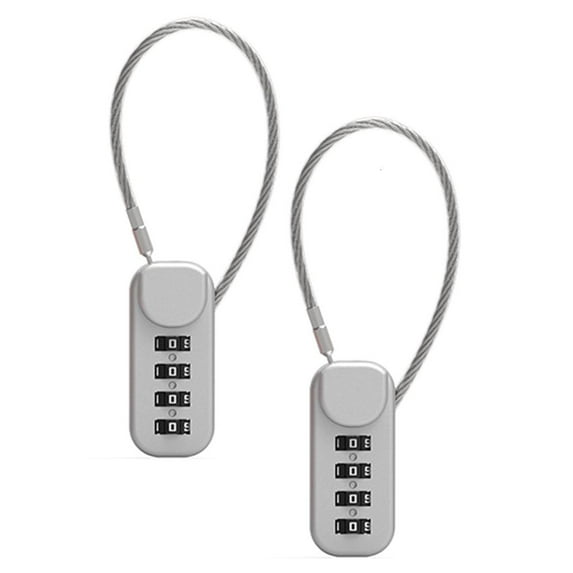 Yammee 4 Digit Combination Code Number Lock with Spring Coil Wire Rope ...