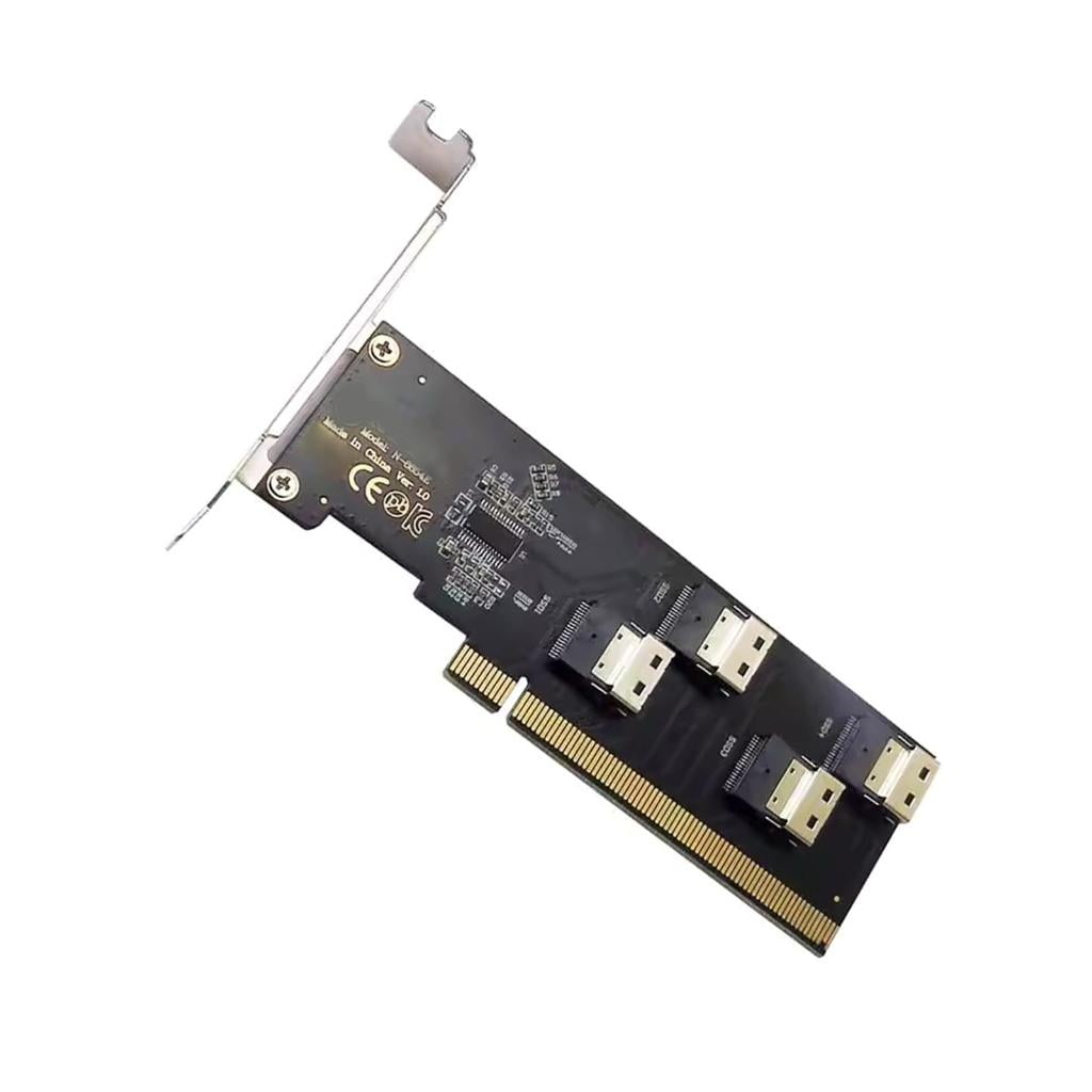 Yammee 4 Port PCIExpress Expansion Card PCIE to M.2 Controller PCIe X16 ...