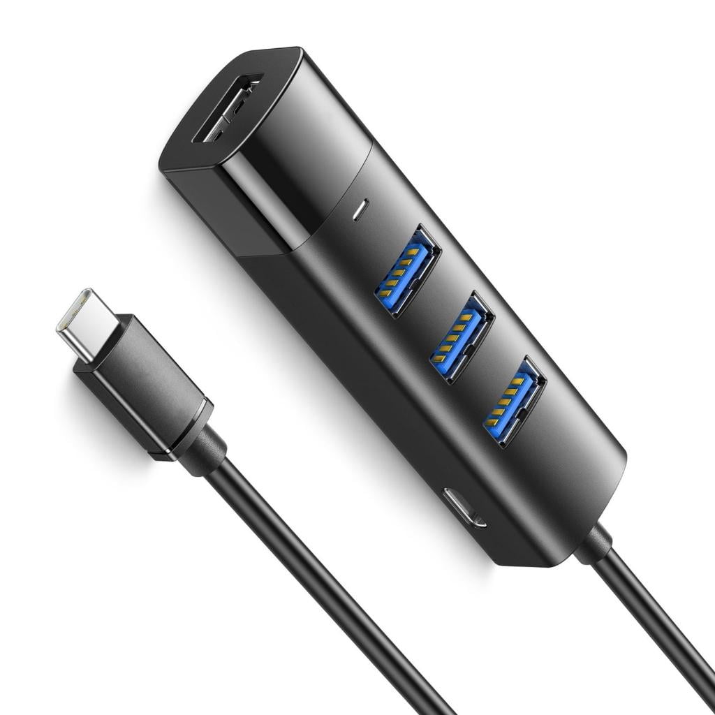 Yammee 4 Port USB3.0 Hub for Laptop 5Gbps Multiport Adapter Portable ...