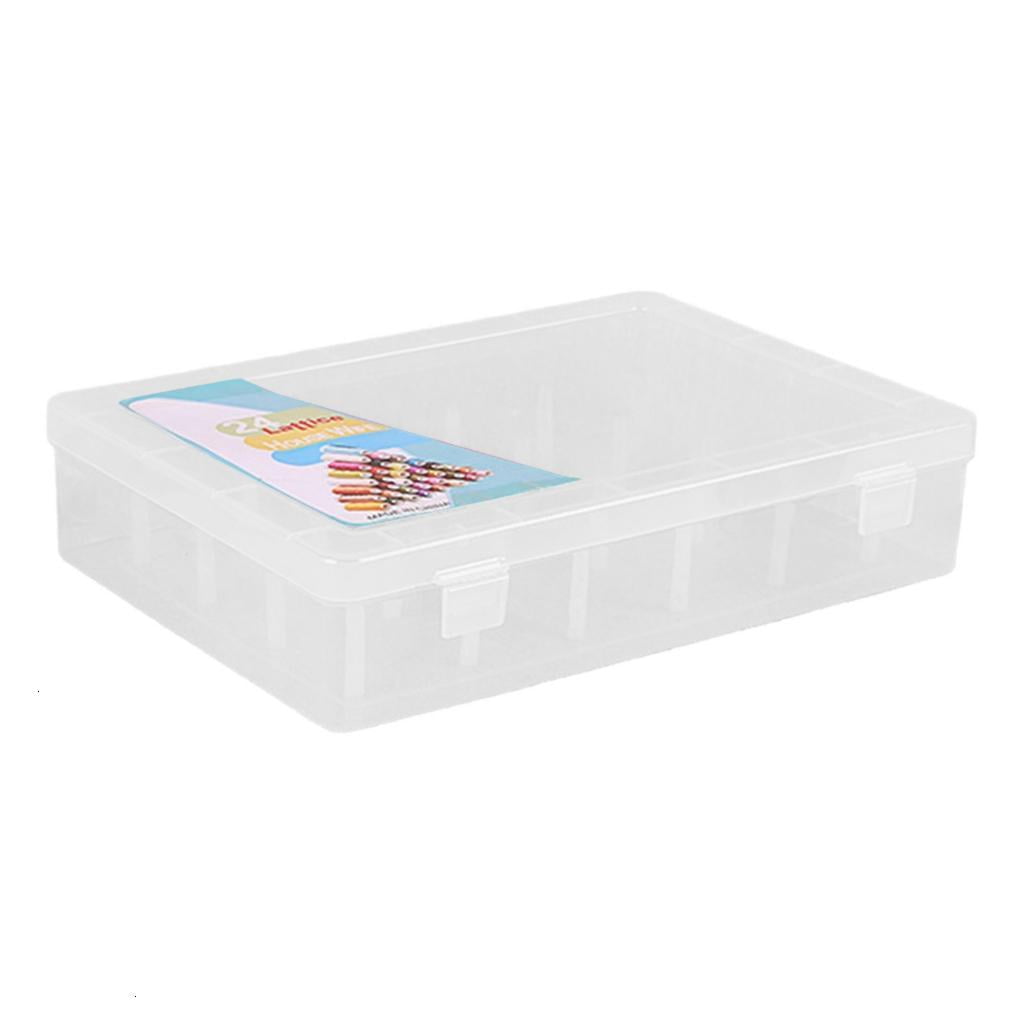 Yammee 42 Spools Clear Thread Case Thread Bobbin Storage Box Thread ...
