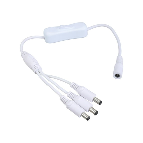 Yammee 5.5x2.1mm DC5521 Y Splitter Power Cable with On/Off Switcher for ...
