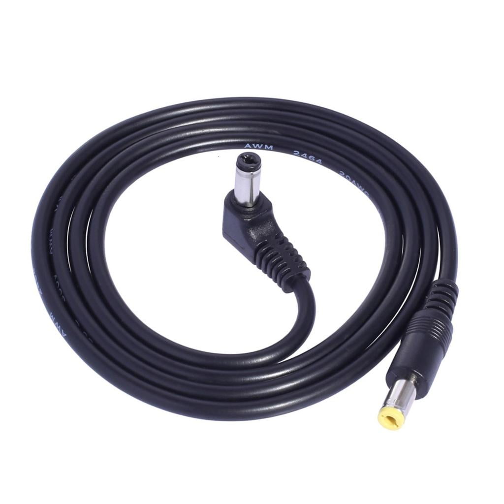 Yammee 5.5x2.1mm to 5.5x2.5mm Power Extension Cord Wire with Elbow ...