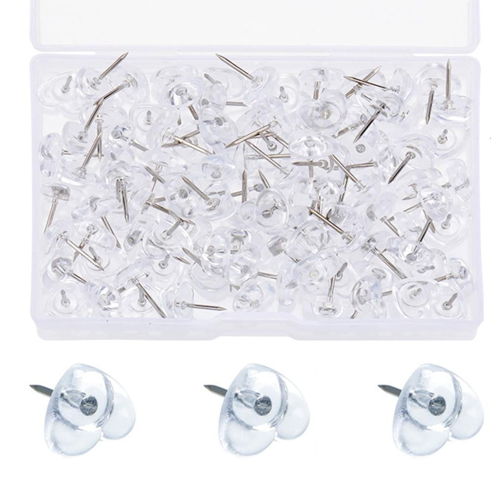 Yammee 50/100/150Pcs Heart Push Pins Cork Notice Board Decorative Thumb ...