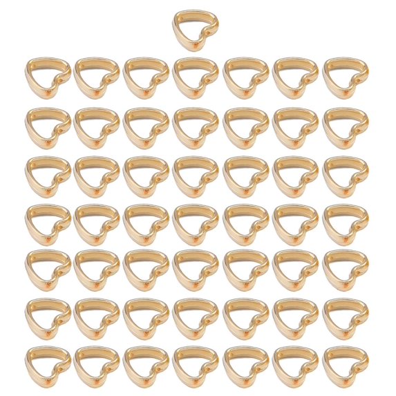 Yammee 50 Pack Hollow Heart Shape Beads CCB Material Spacer Connectors ...