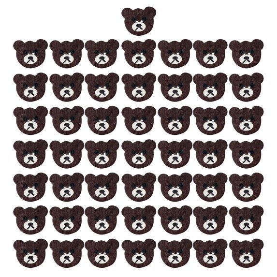 Yammee 50 Pieces Cartoon Bear Shaped Buttons Craft Buttons Decorative ...