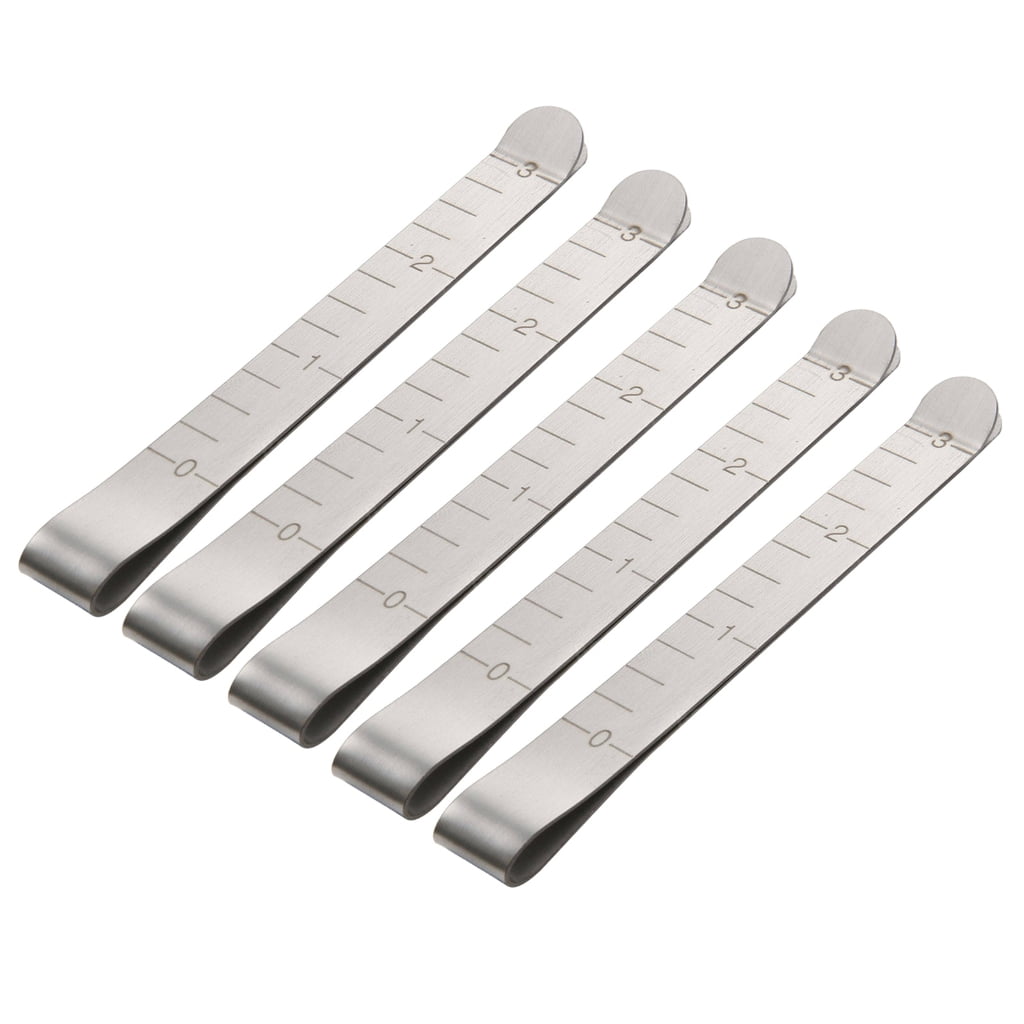 Yammee 5PCS Metal Hemming Clips 3 Inch Measurement Ruler Quilting ...