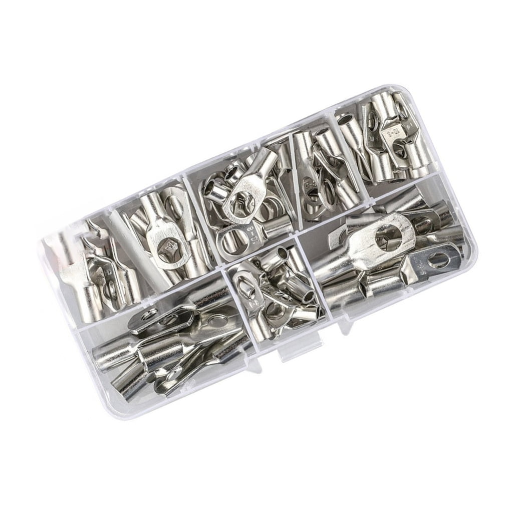 Yammee 60Pcs Heavy Duty Copper Wire Lugs Rings Terminals Battery Cable ...