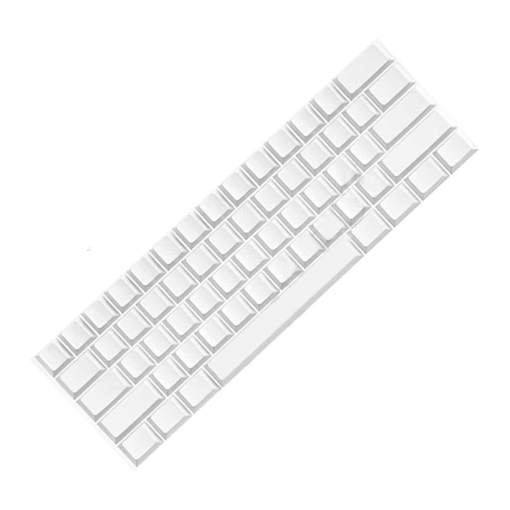 Yammee 61 Key Minimalist White Blank Keycaps Original Profile For ...