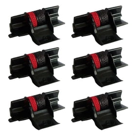 6 Pack IR-40T Black and Red Calculator Ink Rollers IR40T For Casio ...
