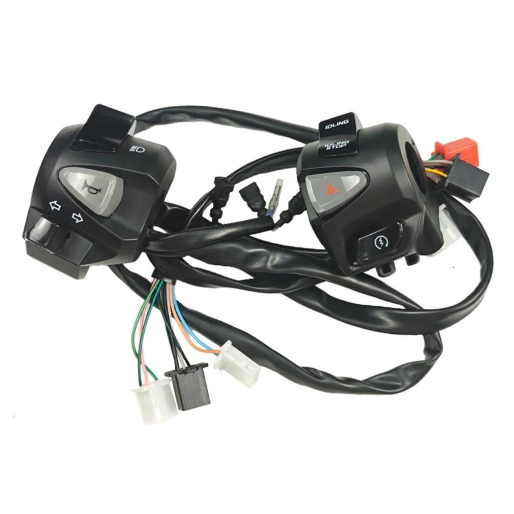 Yammee 7/8" 22mm Motorcycle Handlebar Control Switches for PCX Horn ...