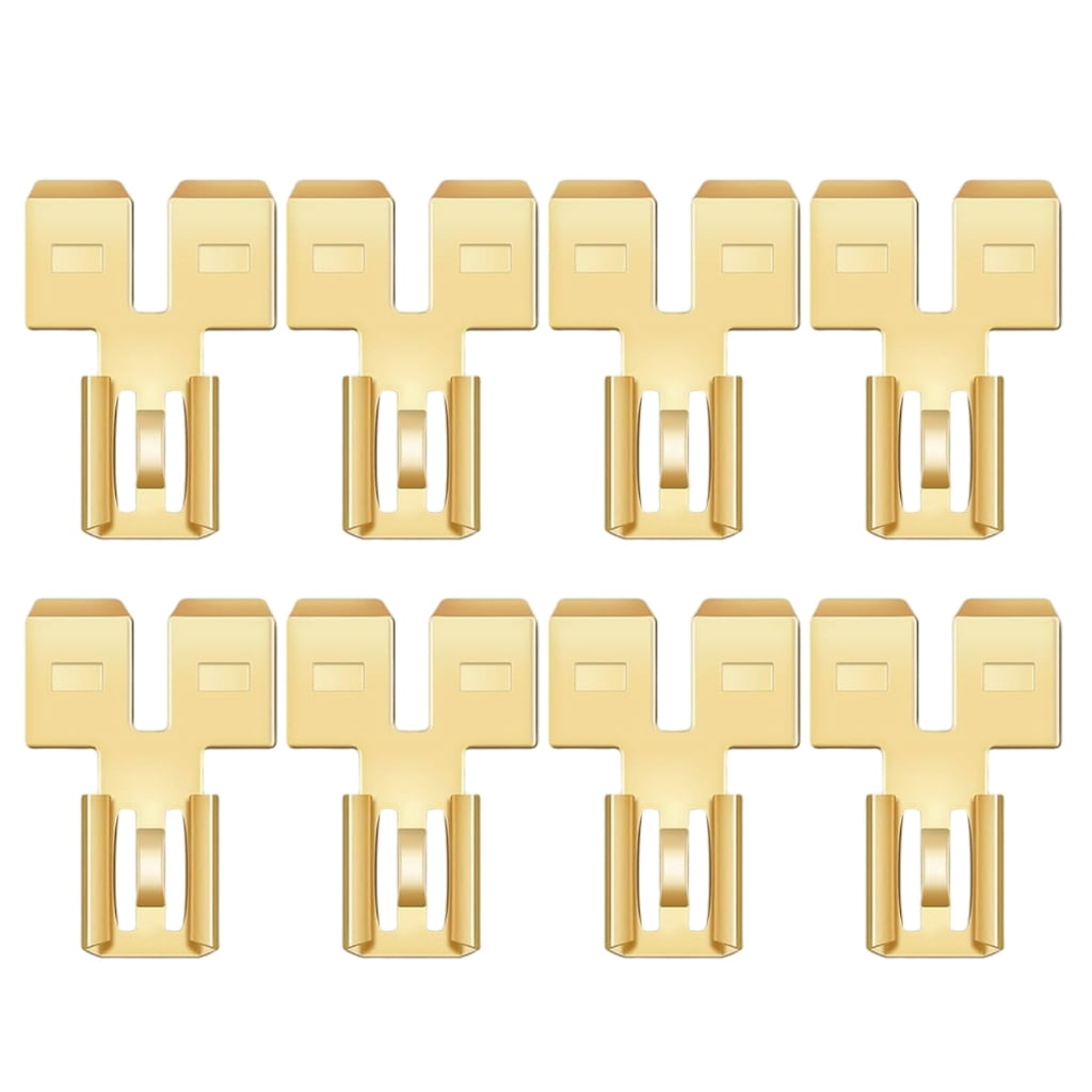 Yammee 8Pcs 2 Way Wire Terminals Adapter NonInsulated Brass Spades ...