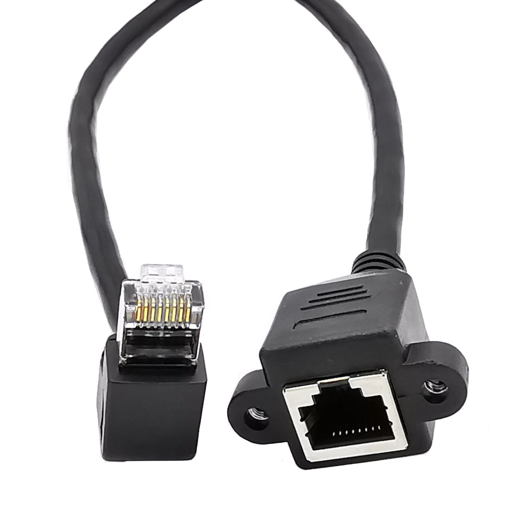 Yammee 90 Degree Angled Ethernet Cable Cat6 RJ45 Ethernet Extension ...