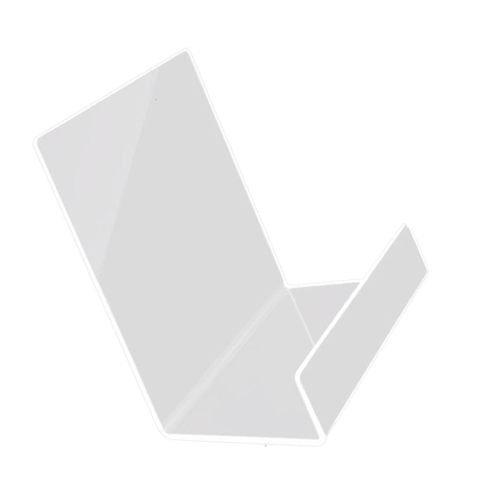 Yammee Acrylic Bookends Books Stand Clear Book Holders Magazine Stand ...