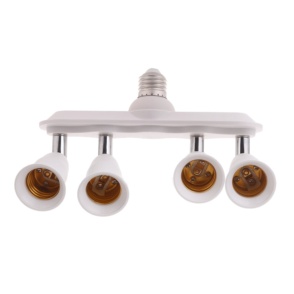 Yammee Adjustable E27 to E27 Light Bulb Socket Splitter Adapter Holder ...