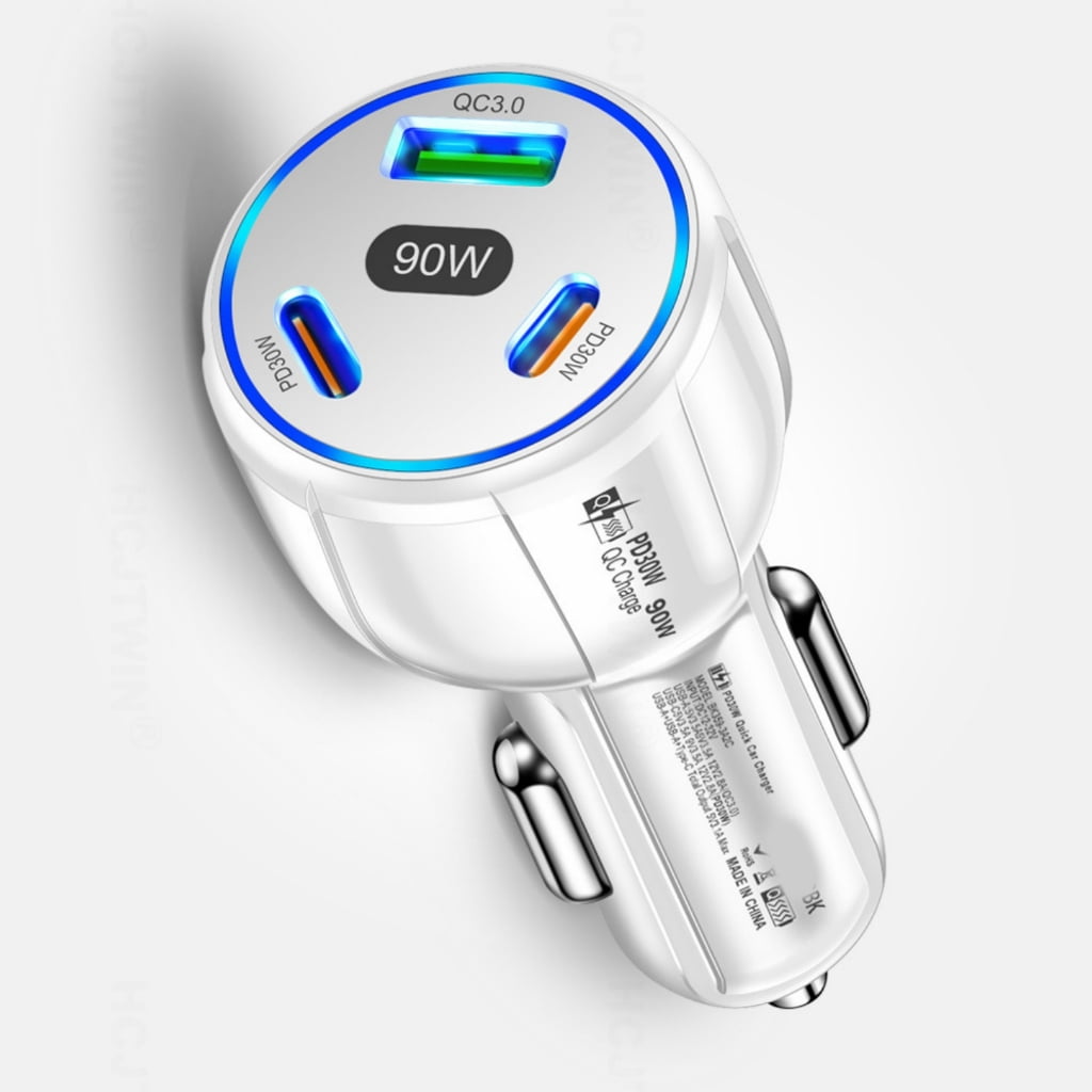 Yammee Advanced 90W USB C Car Chargers with Two PD and QC3.0 Technology ...