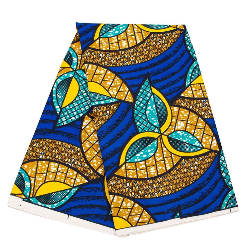 Yammee African Waxed Print Fabric Double Side Geometric Print Fabric ...