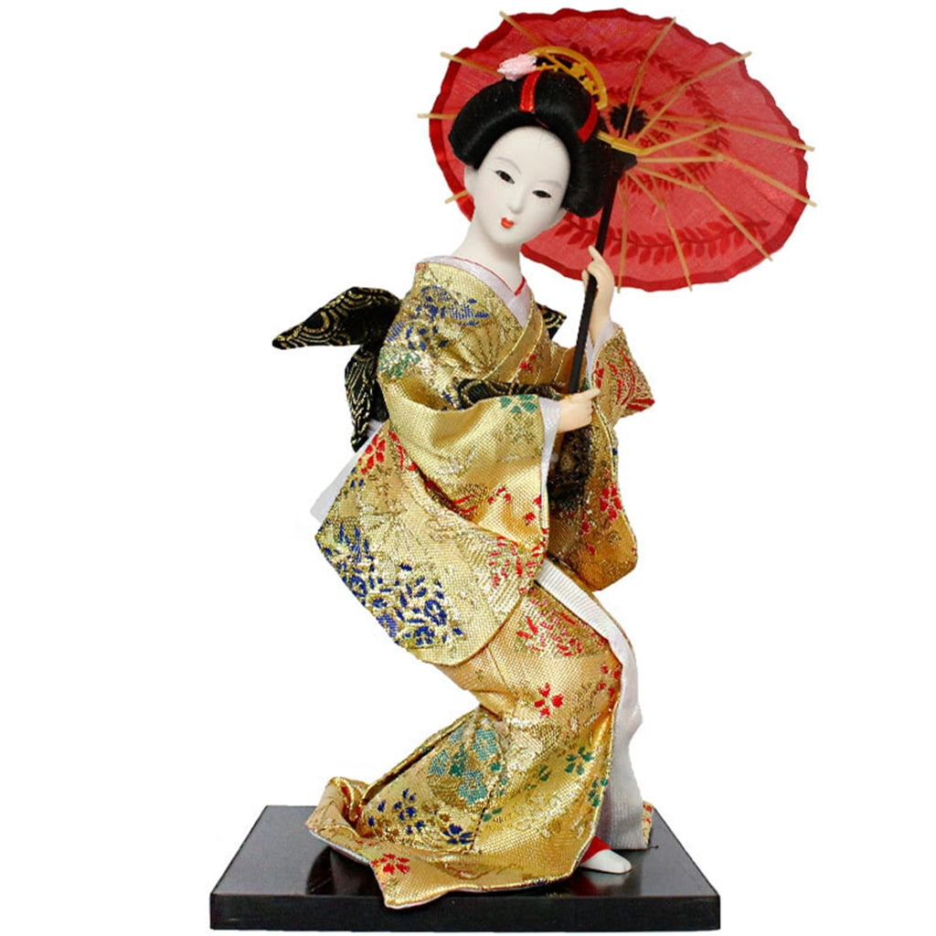 Yammee Artistic Japanese Geisha Dolls 12Inch Collectible Embroidery ...