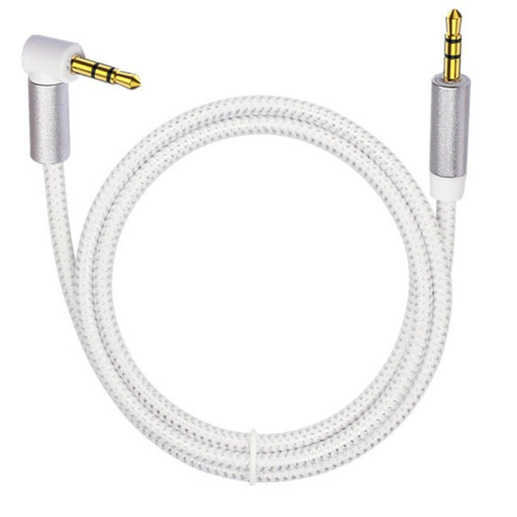Yammee Auxiliary AUX Cable 90 Degree Right Angle Connection 3.5mm Aux ...