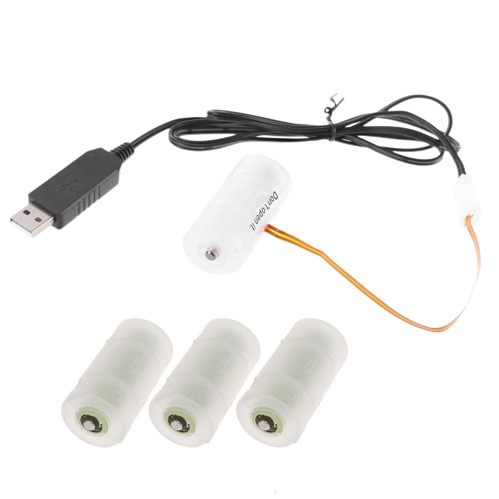Yammee USB 5V2A to 6V Dummy Battery Power Cable for 4PCS LR14 C Battery ...