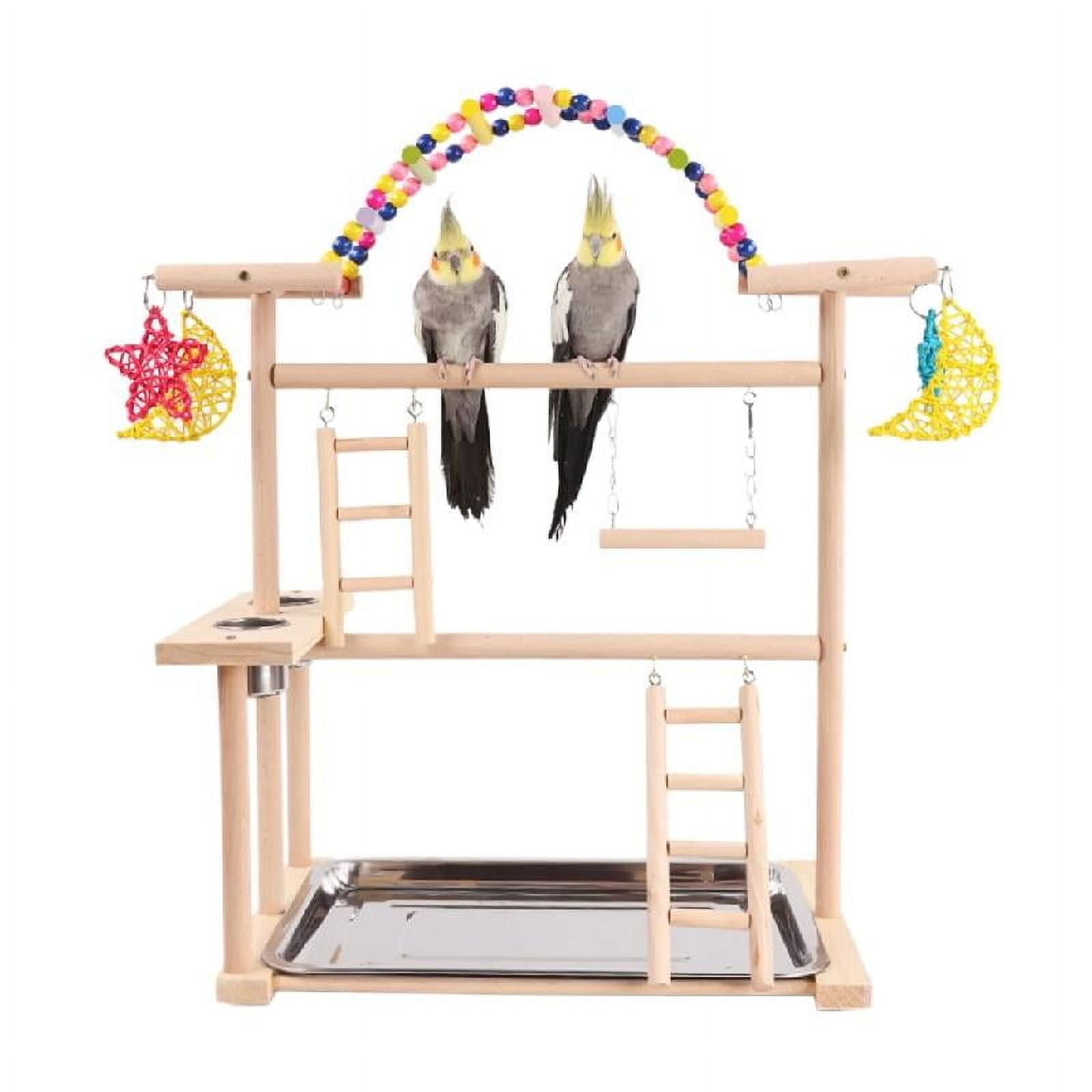 Yammee Bird Play Stand with Ladder Suit Activity Center Multi Level ...